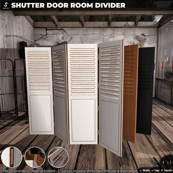 Second Life Marketplace - [satus Inc] Shutter Door Room Divider